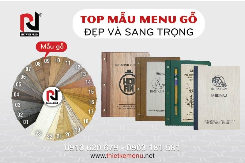 Top 5 mẫu menu gỗ độc đáo và sang trọng nhất tại thietkemenu.net